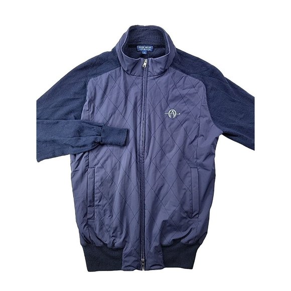 Peter Millar | Jackets & Coats | Peter Millar Men M Navy Zip Quilted ...